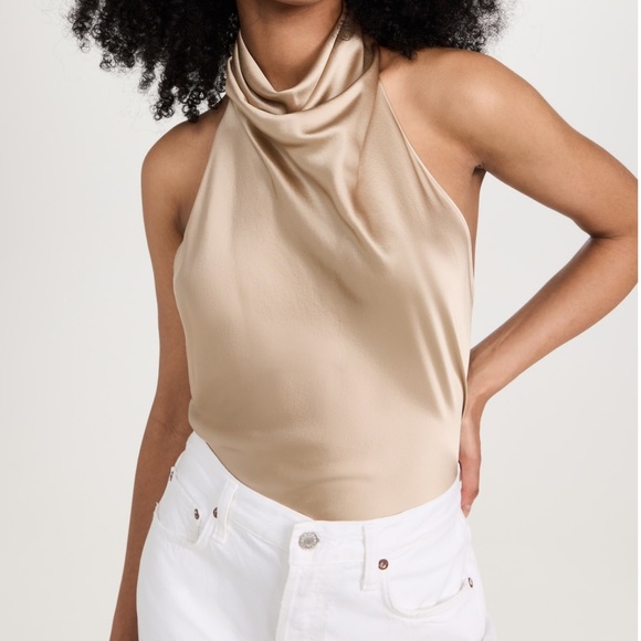 Reformation | Tops | Nwt Reformation Iman Silk Cowl Halter Top Open ...
